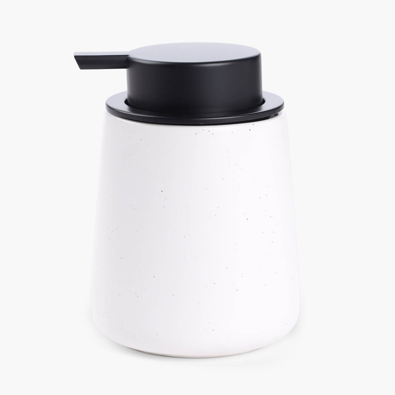 Liquid soap dispenser 430 ml porcelain P plastic white speckled Delicia